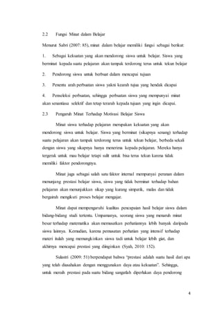 Makalah Minat Belajar Siswa | DOCX