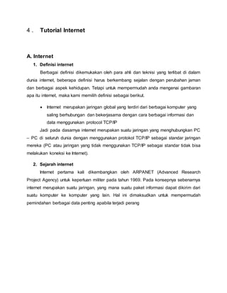 Tutorial Internet | DOCX