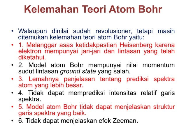 Tugas 5 dasar teori kuantum dan model atom bohr | PPTX
