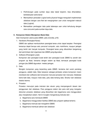 SISTEM MANAJEMEN BASIS DATA | PDF