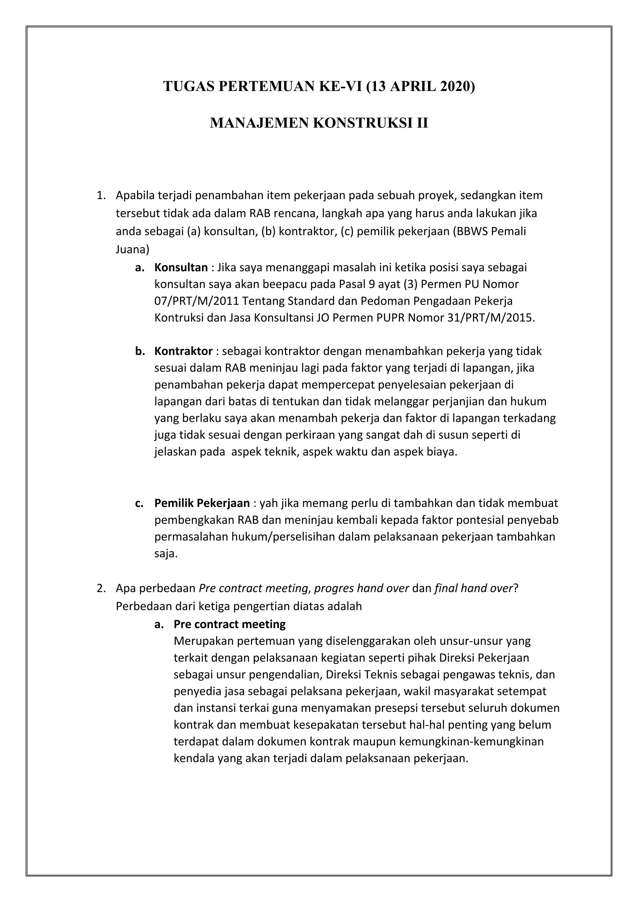 TUGAS ke VI MKII | PDF