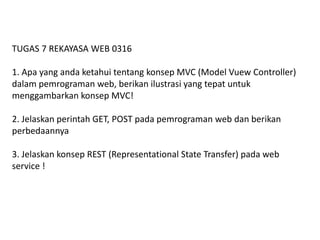 Tugas 7 rekayasa web 0316 | PPT