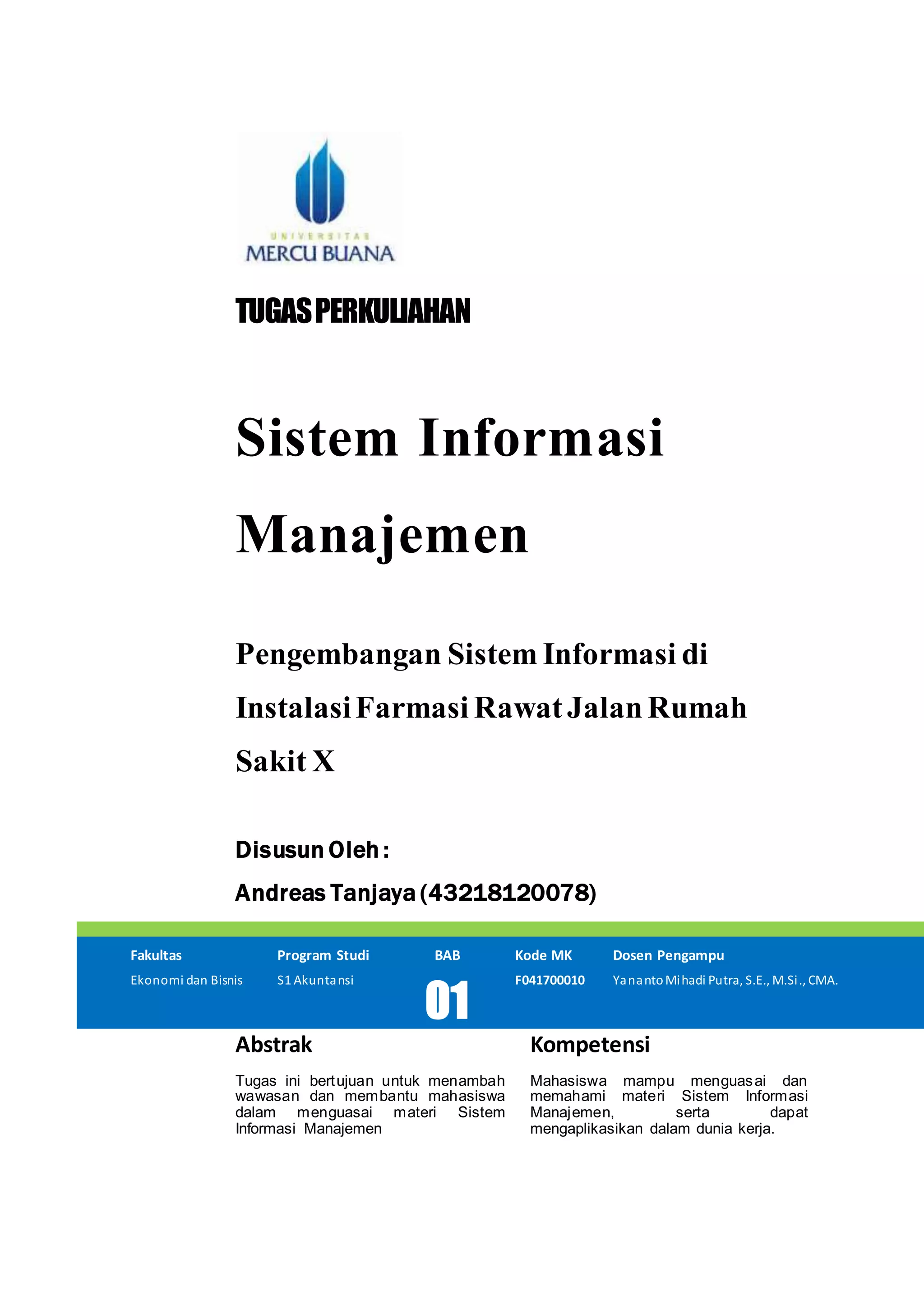 Pengembangan Sistem Informasi di Instalasi Farmasi Rawat Jalan Rumah ...