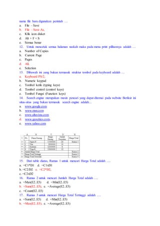 Soal Soal KKPI | PDF