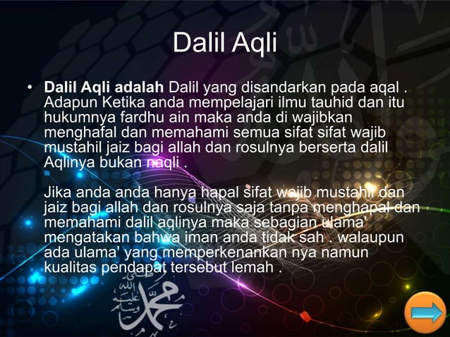 Bab 1 dalil aqli dan naqli | PPTX