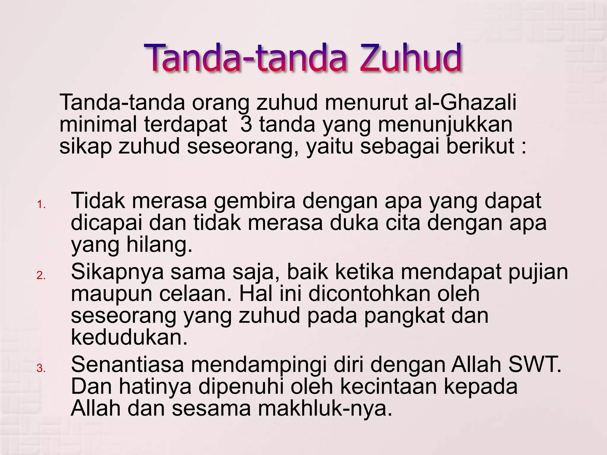 Agama Islam Grade 8 (Zuhud) | PPT