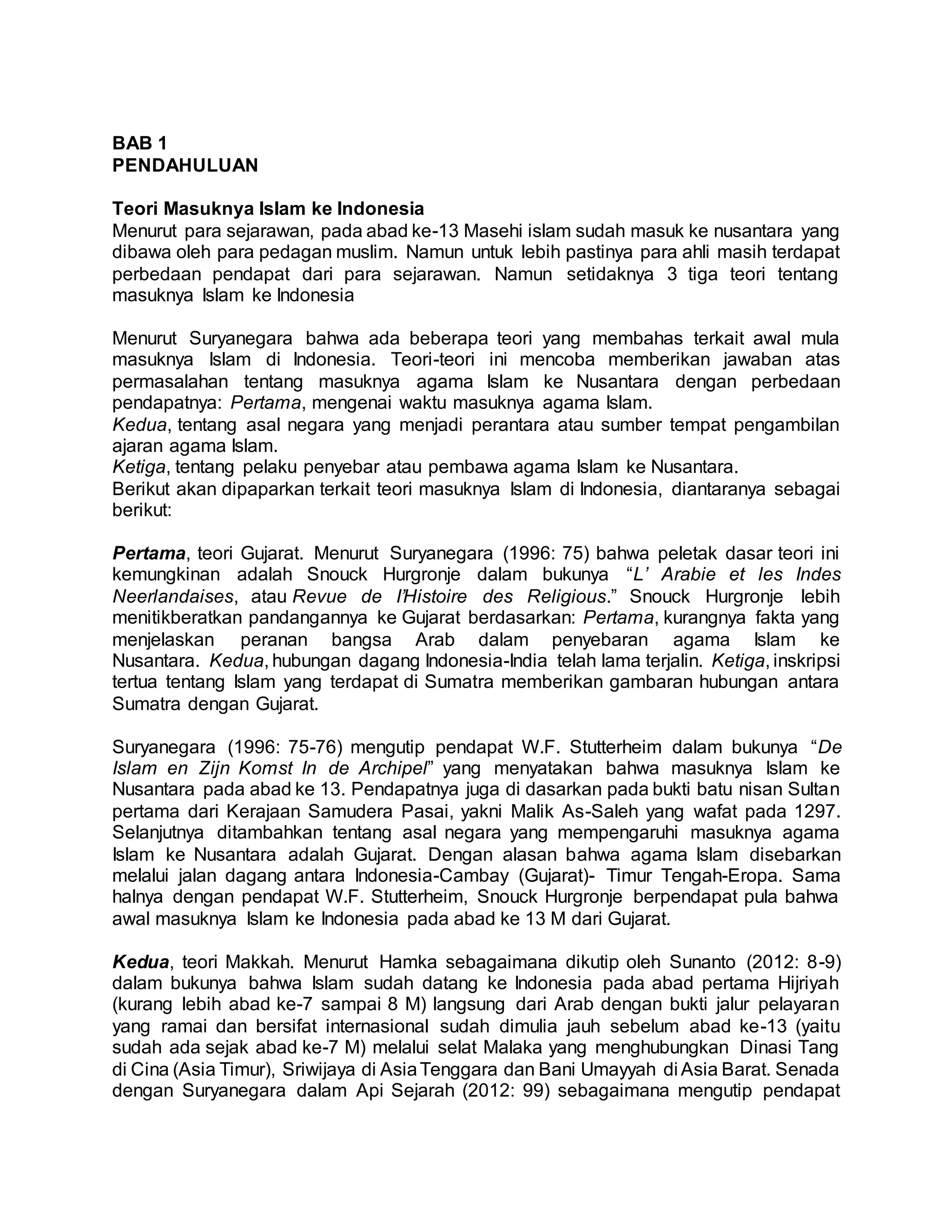 SEJARAH MASUKNYA ISLAM KE INDONESIA | DOCX