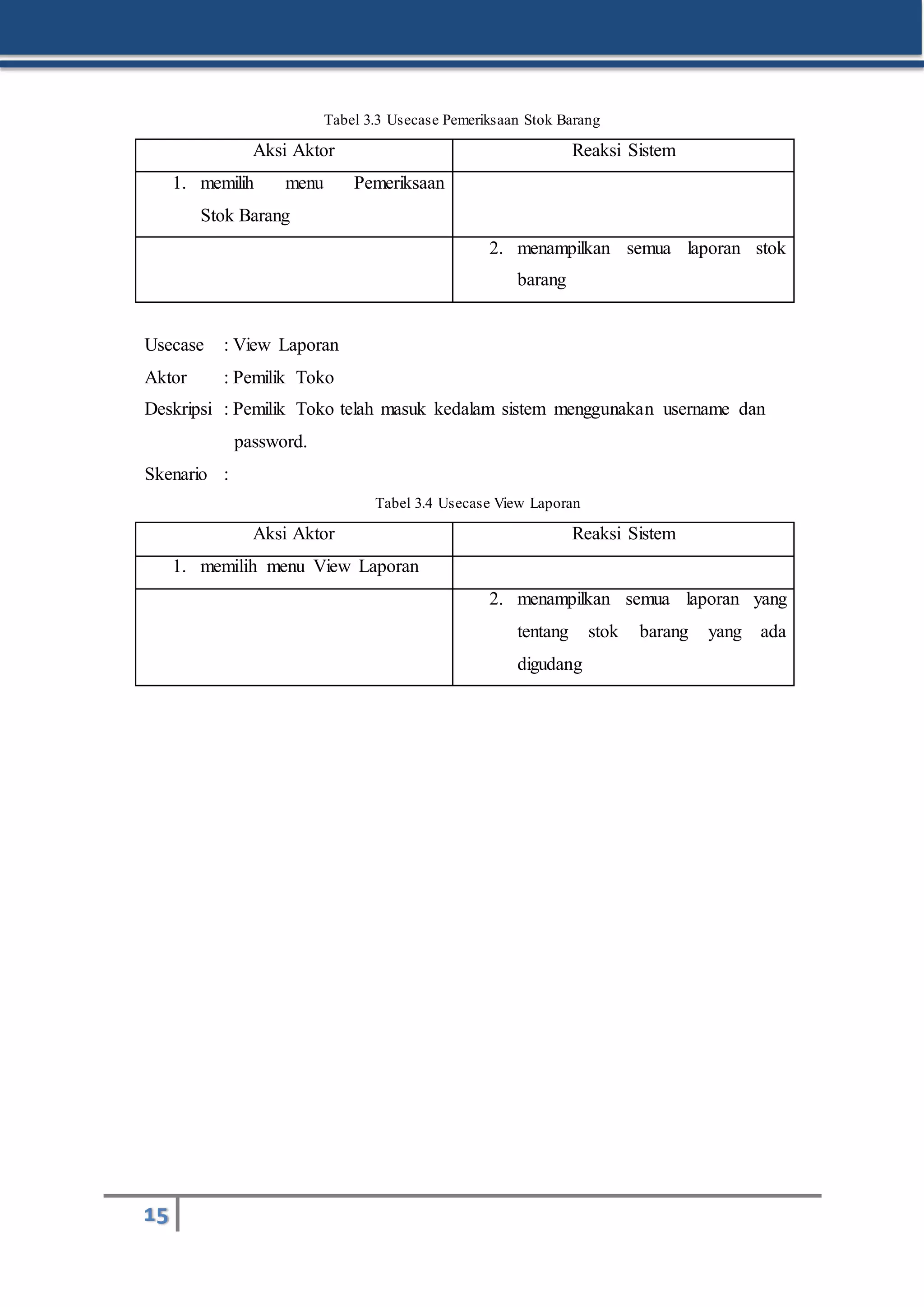 Aplikasi Pendataan stok barang pada toko pakaian berbasis java dekstop ...