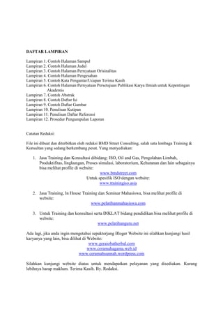 Tugas akhir skema penulisan laporan dan skripsi | PDF