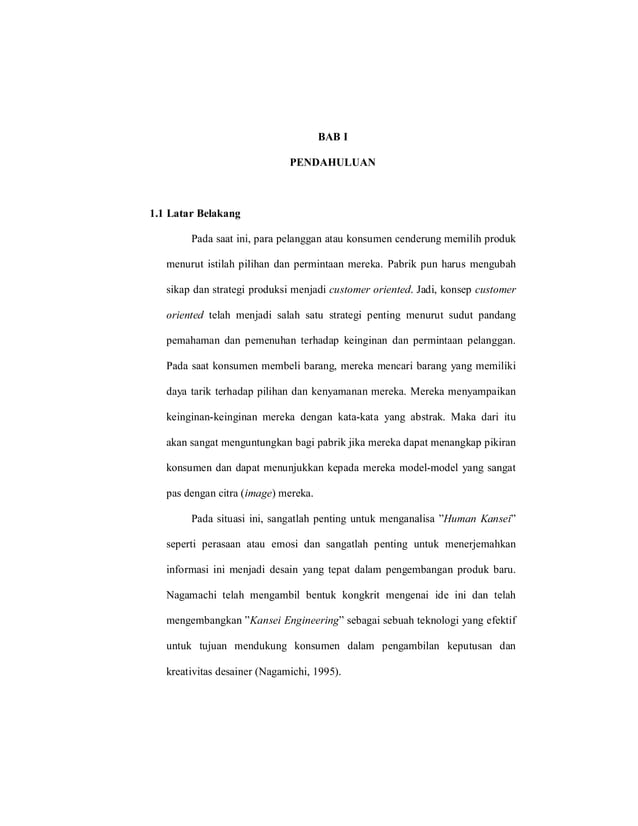 Tugas Akhir Dengan Metode Kansei Engineering | PDF