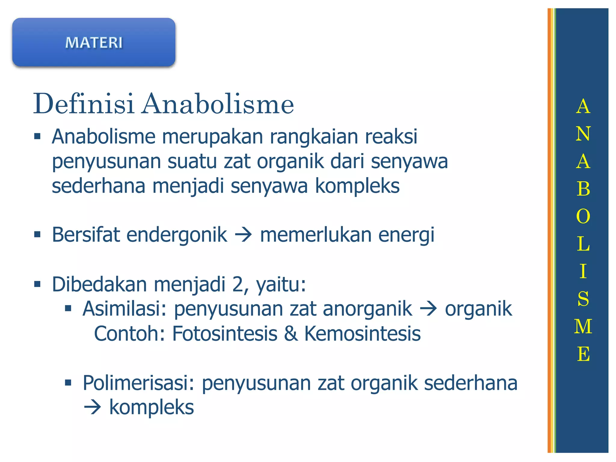 Materi Enzim dan Metabolisme Kelas XII SMA & SMK | PPTX