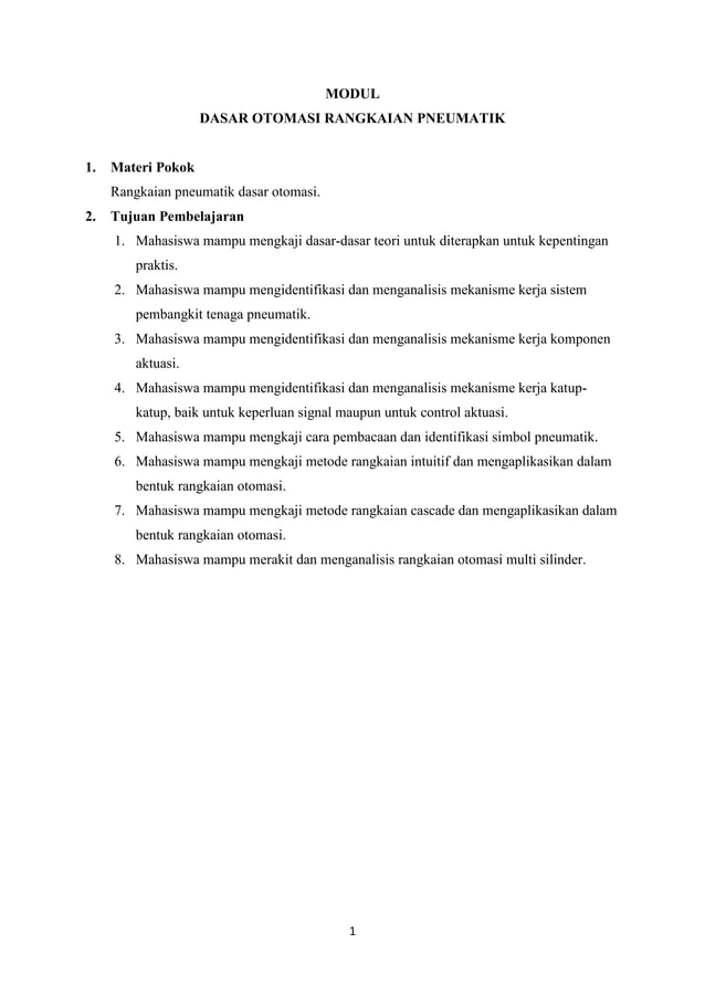 Modul Dasar Otomasi | DOCX
