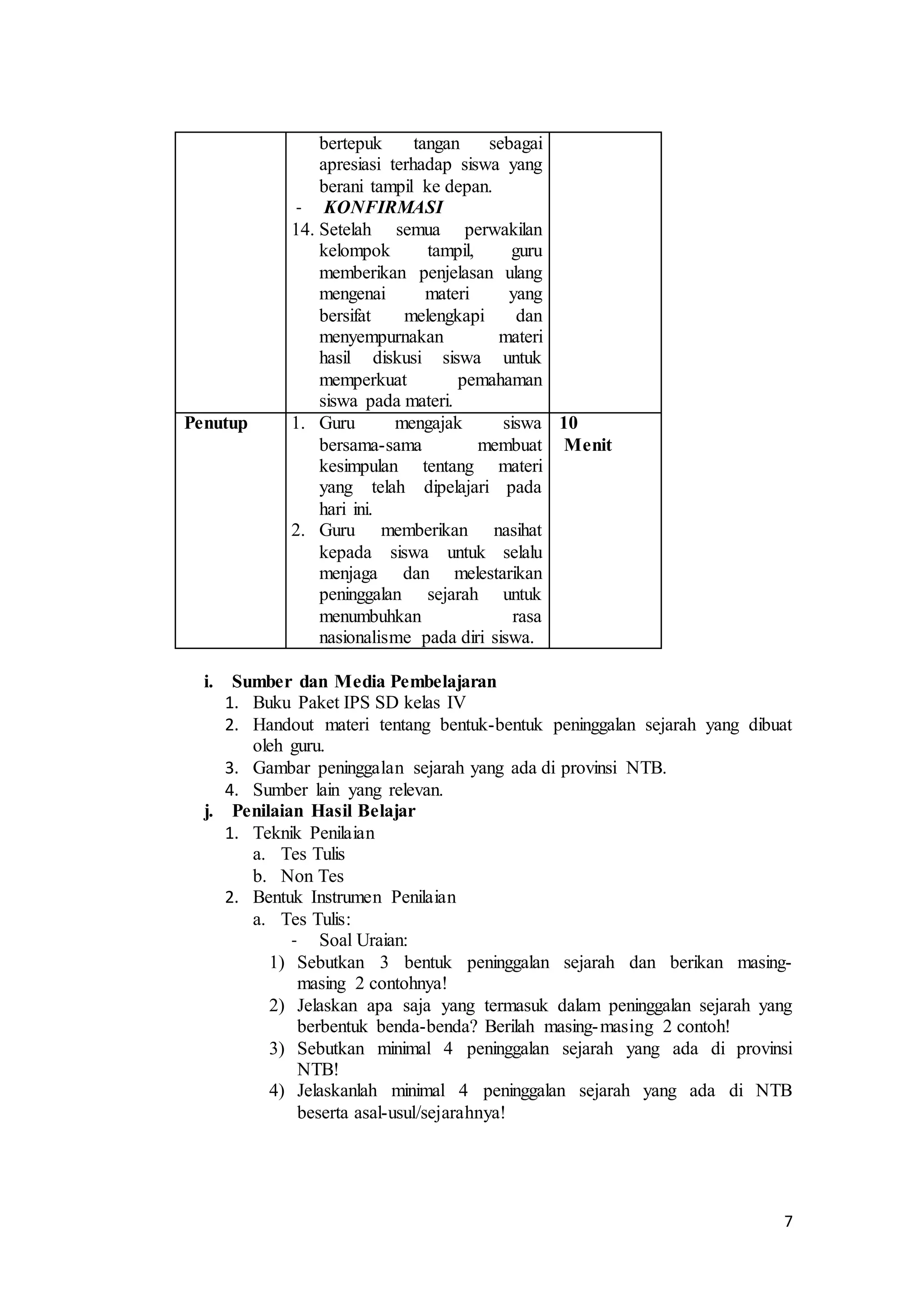 RPP IPS KELAS 4 SD | DOCX