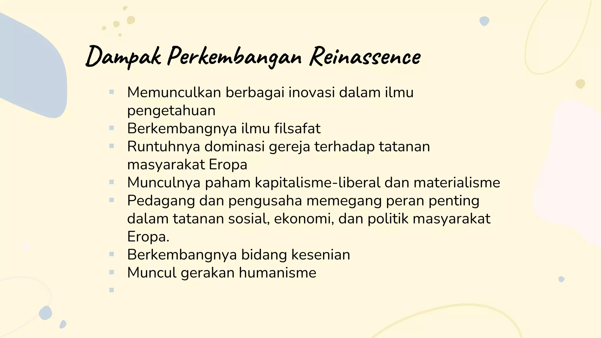 Perkembangan seni rupa era Renaissance | PPTX