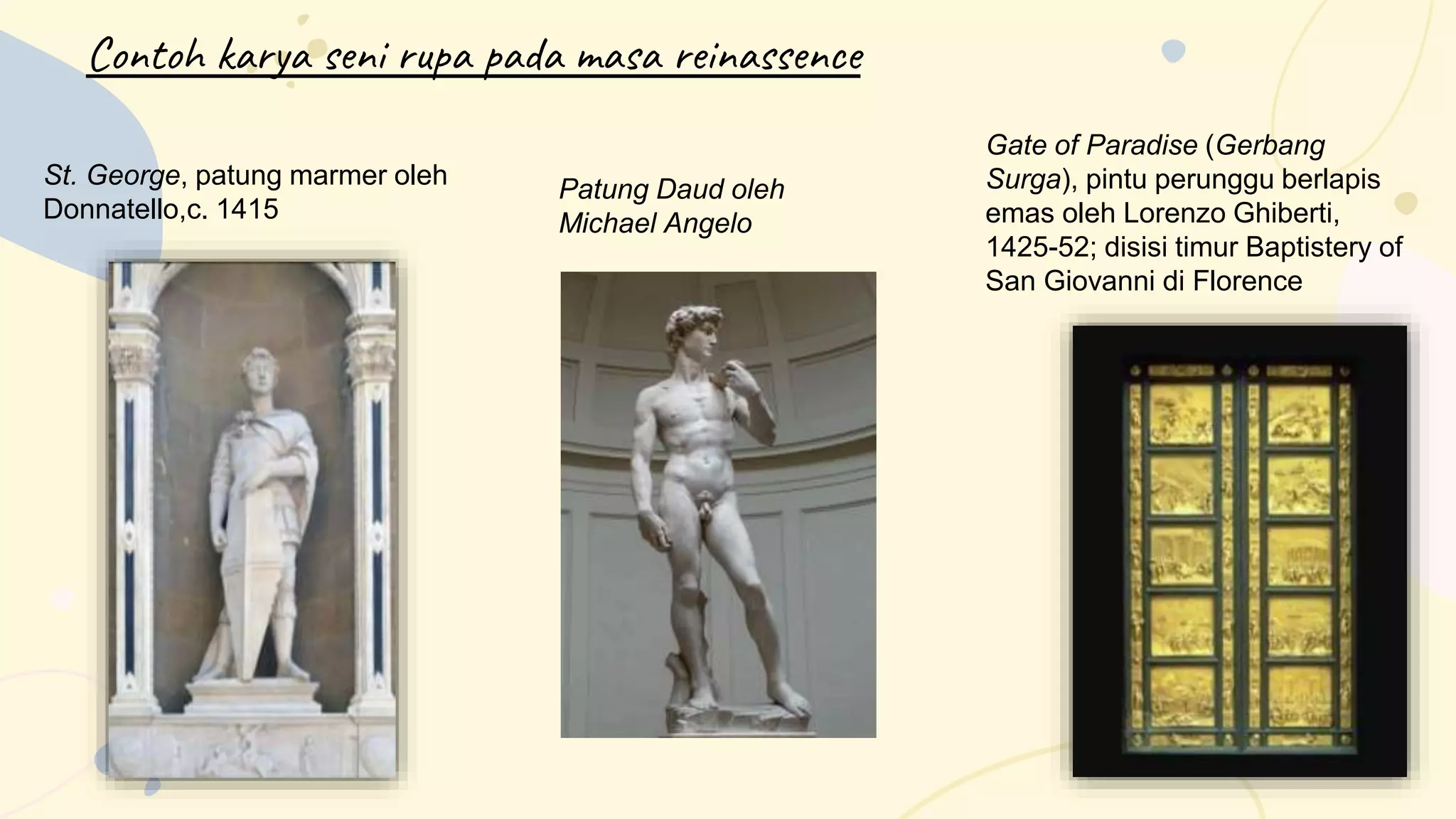 Perkembangan seni rupa era Renaissance | PPTX