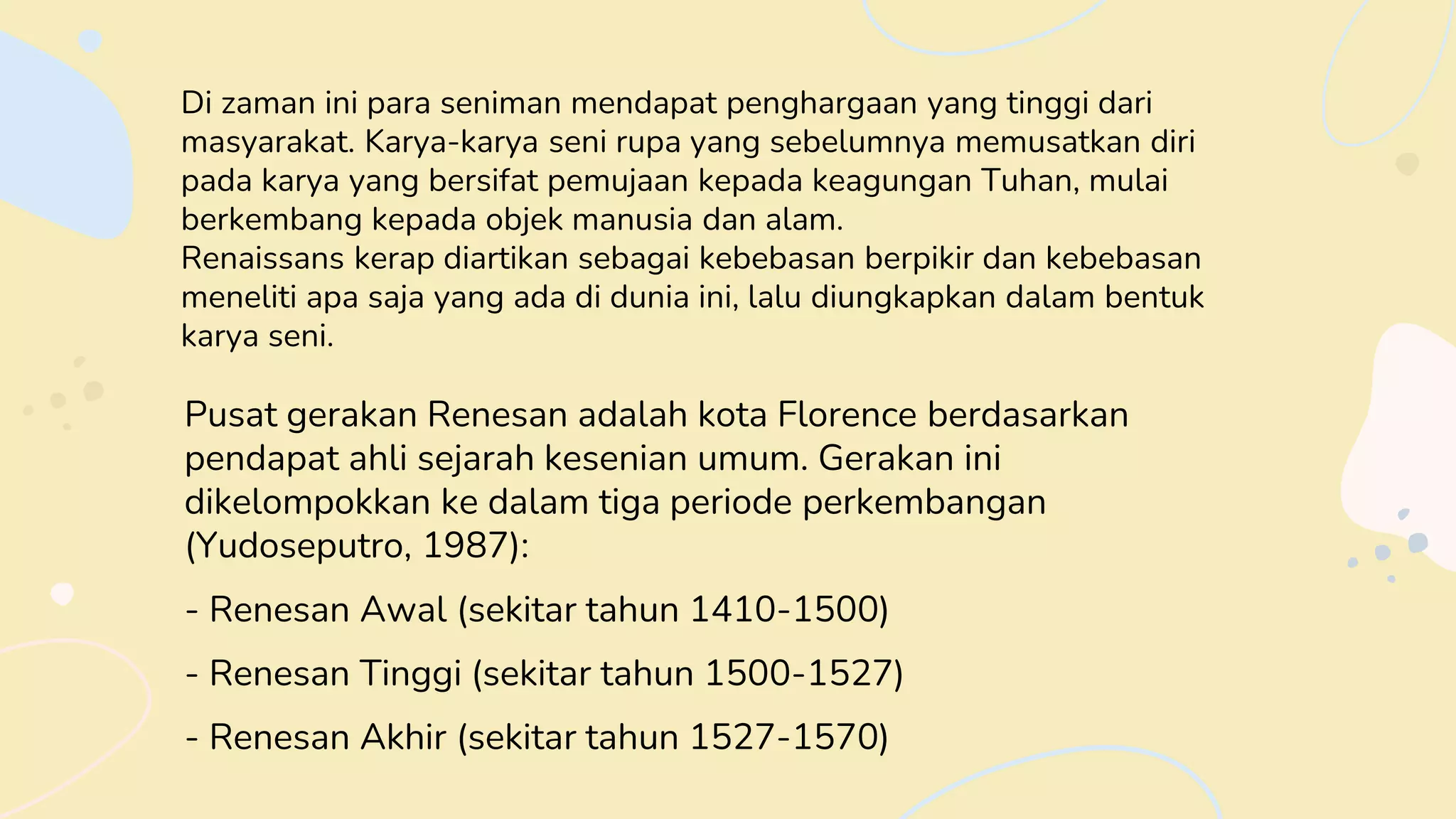 Perkembangan seni rupa era Renaissance | PPTX