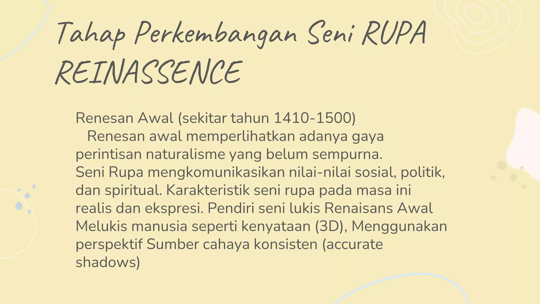 Perkembangan seni rupa era Renaissance | PPTX