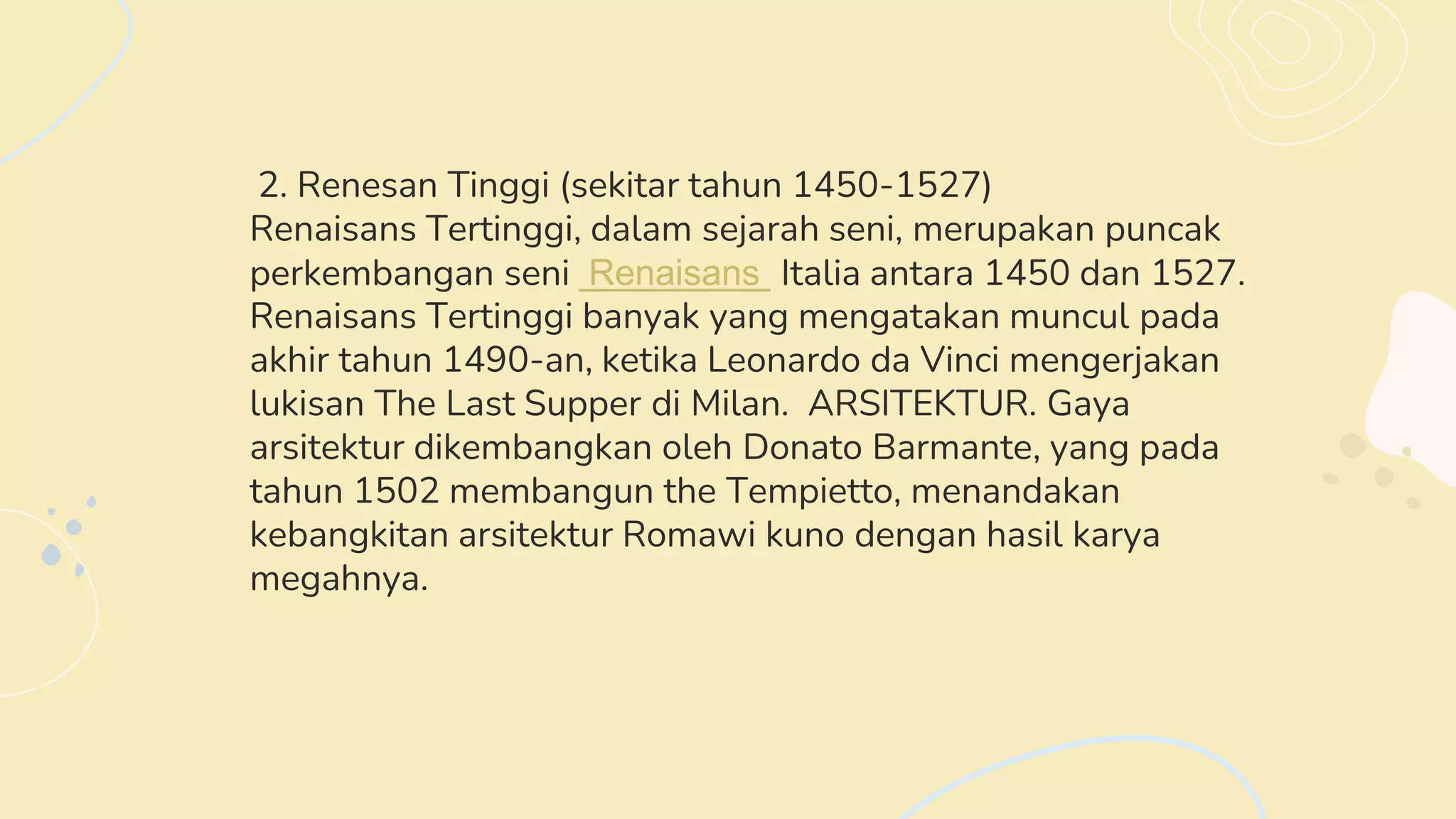 Perkembangan seni rupa era Renaissance | PPTX