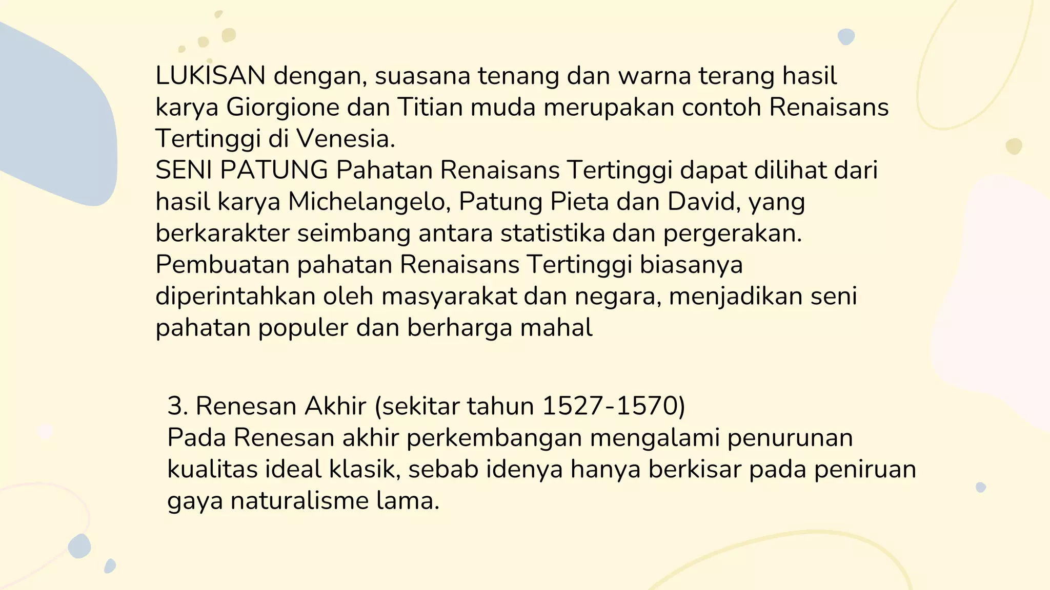 Perkembangan seni rupa era Renaissance | PPTX