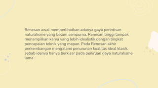 Perkembangan seni rupa era Renaissance | PPTX
