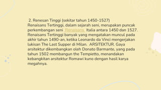Perkembangan seni rupa era Renaissance | PPTX