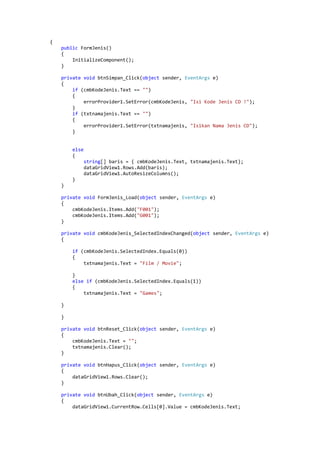 menu strip - visual basic | PDF