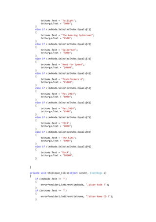 menu strip - visual basic | PDF