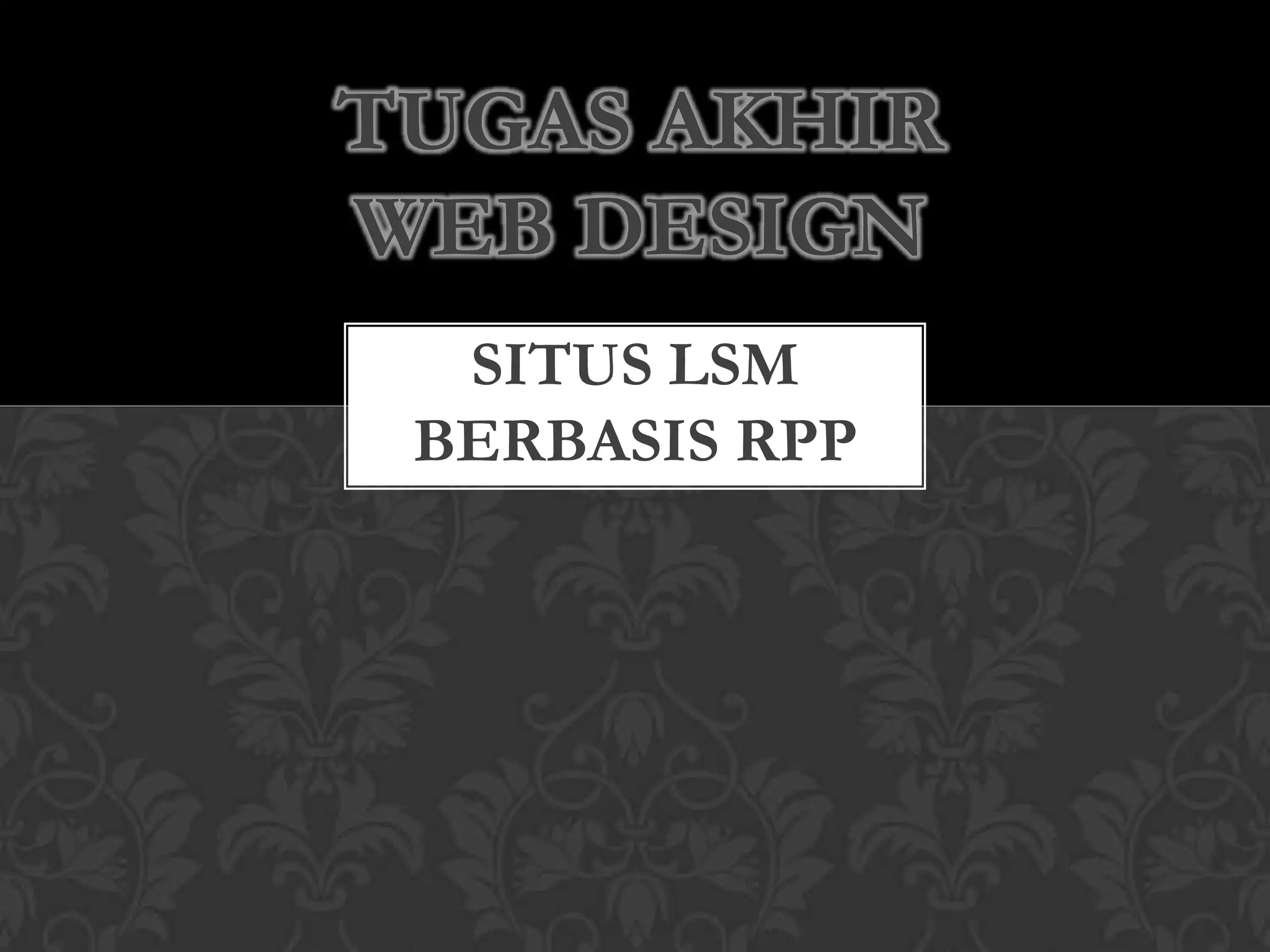 Tugas akhir web design | PPT