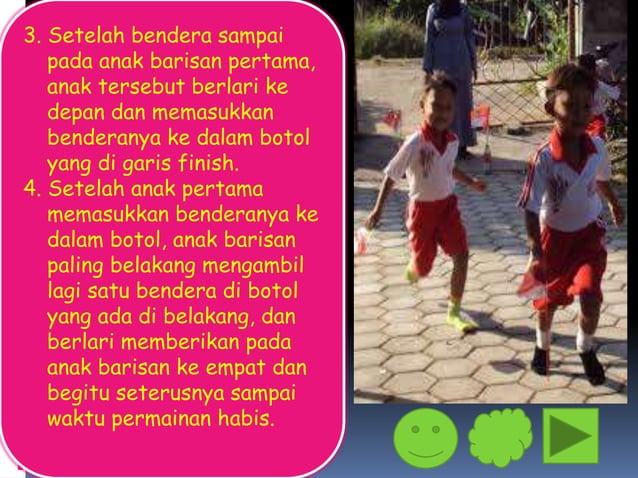 Langkah- langkah permainan estafet bendera | PPTX