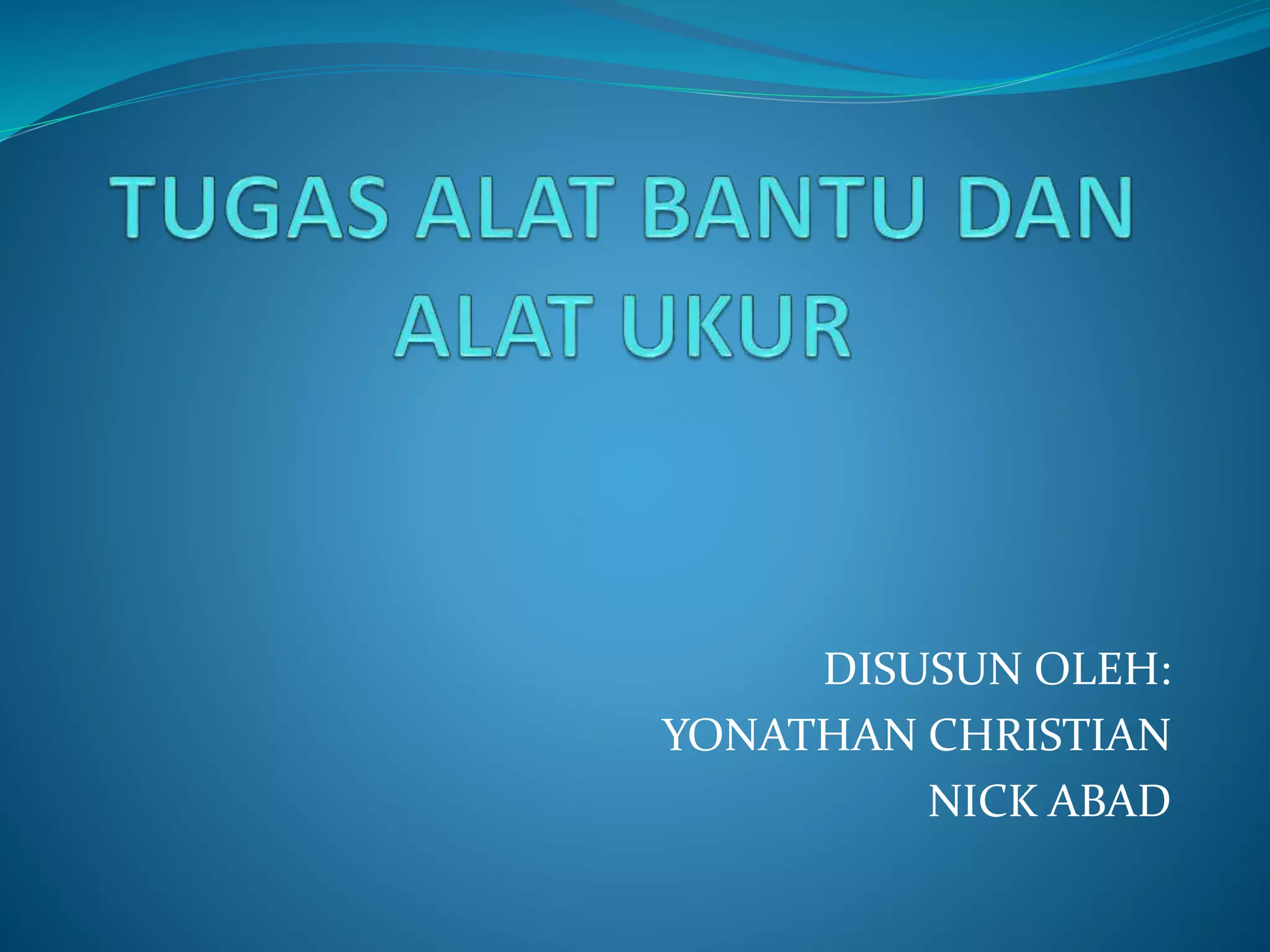 Tugas alat bantu dan alat ukur (OTDR) | PPTX