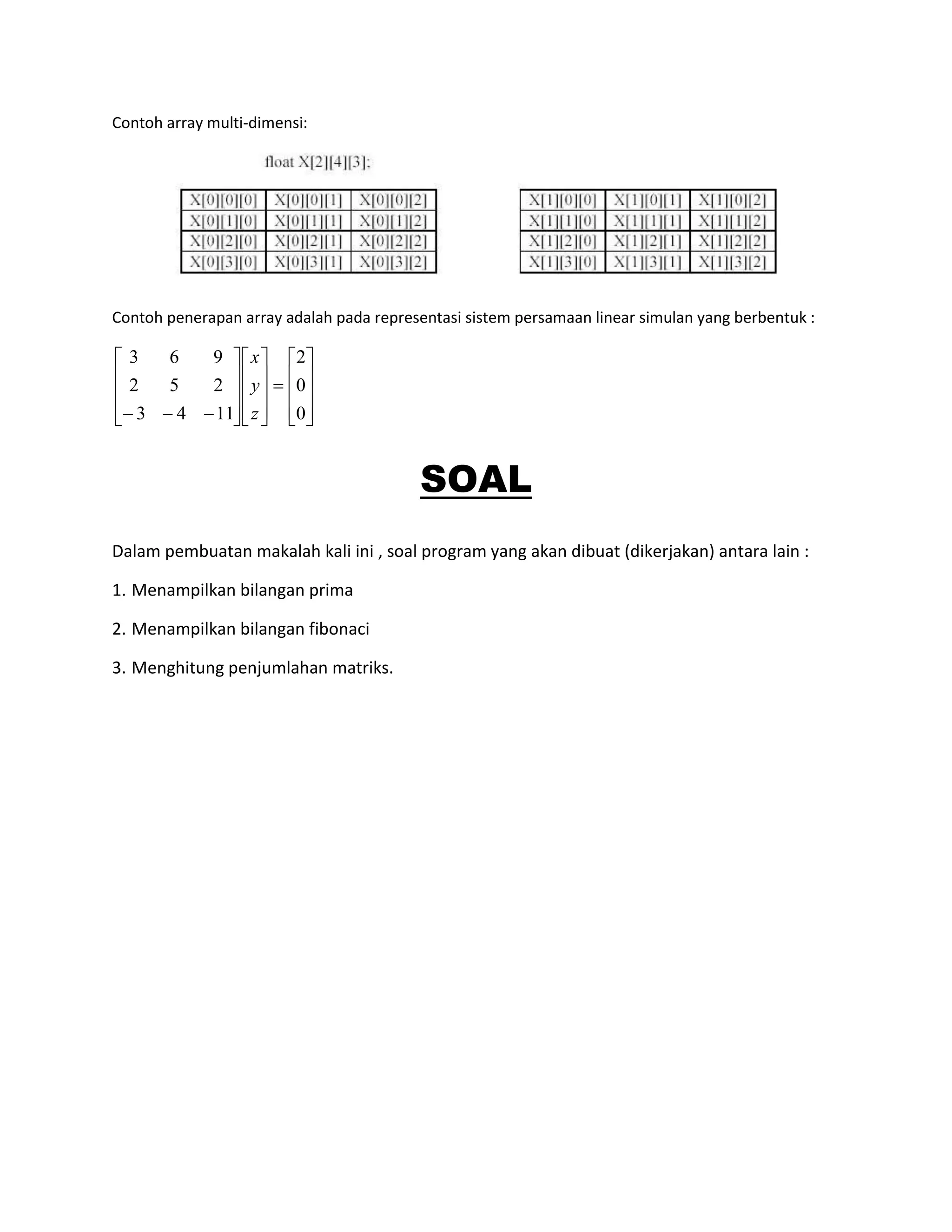 Algoritma - Array | PDF