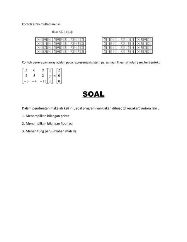 Algoritma - Array | PDF