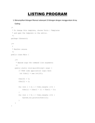 Algoritma - Array | DOCX