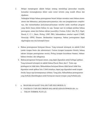 Tugas algoritma ( flowchart ) | PDF