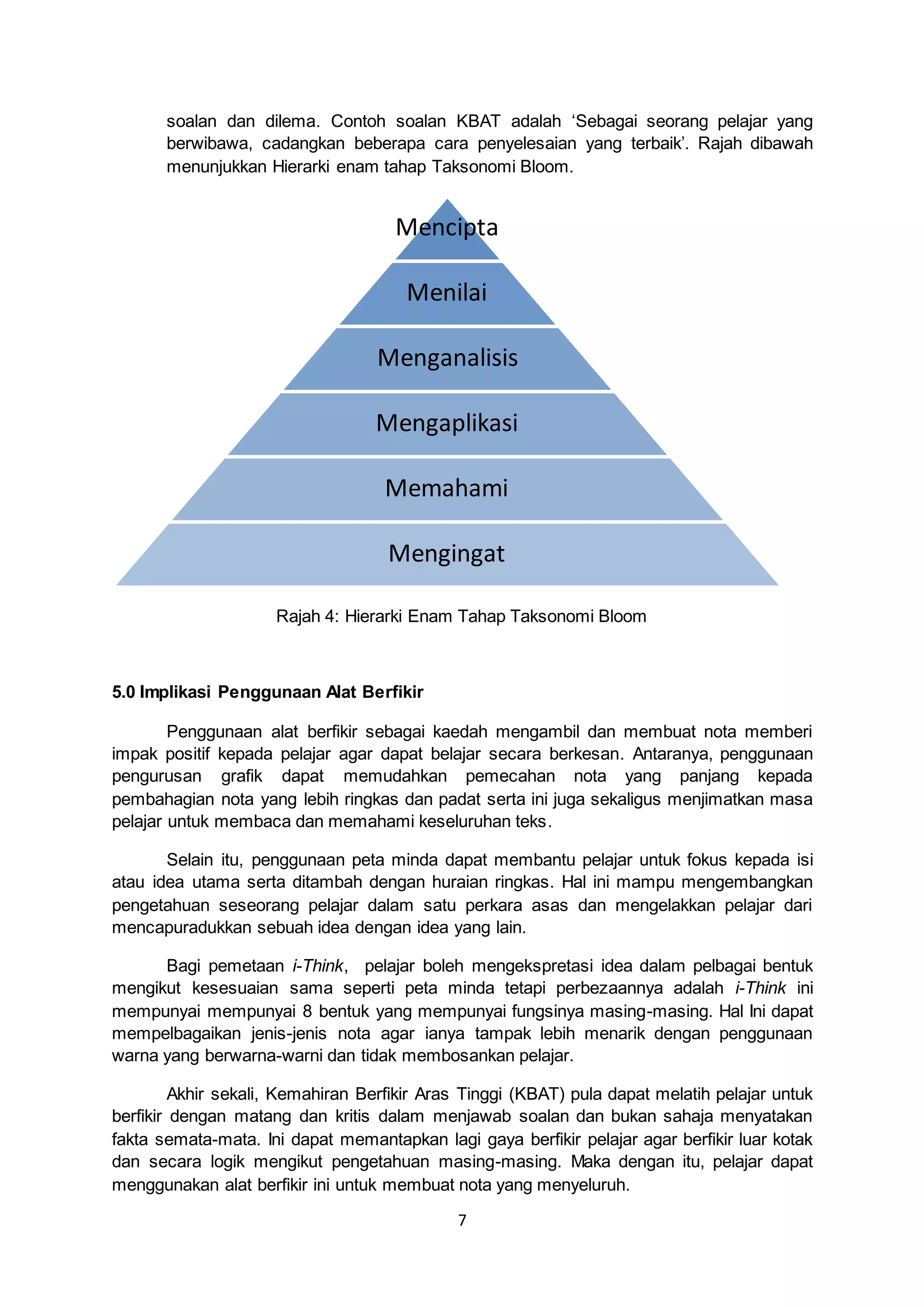 KEBERKESANAN PENGGUNAAN ALAT-ALAT BERFIKIR DALAM MEMBANTU PROSES ...