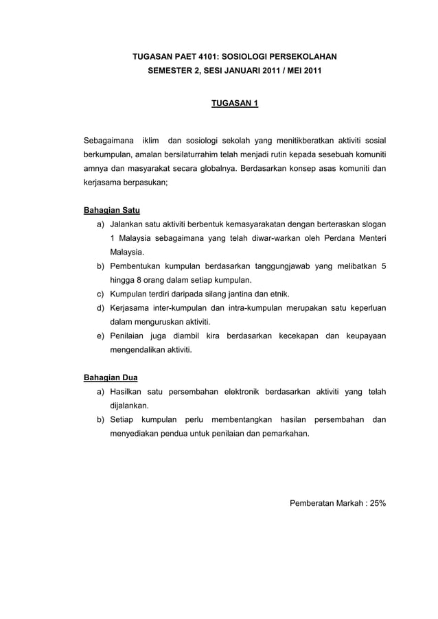 Tugasan 1 paet 4101 | DOCX