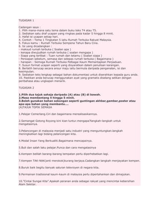 Tugasan 1 ulbs | PDF