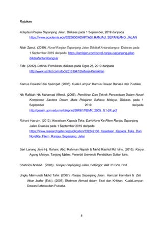 Pemikiran dan Nilai Murni dalam Karya Ranjau Sepanjang Jalan | DOCX