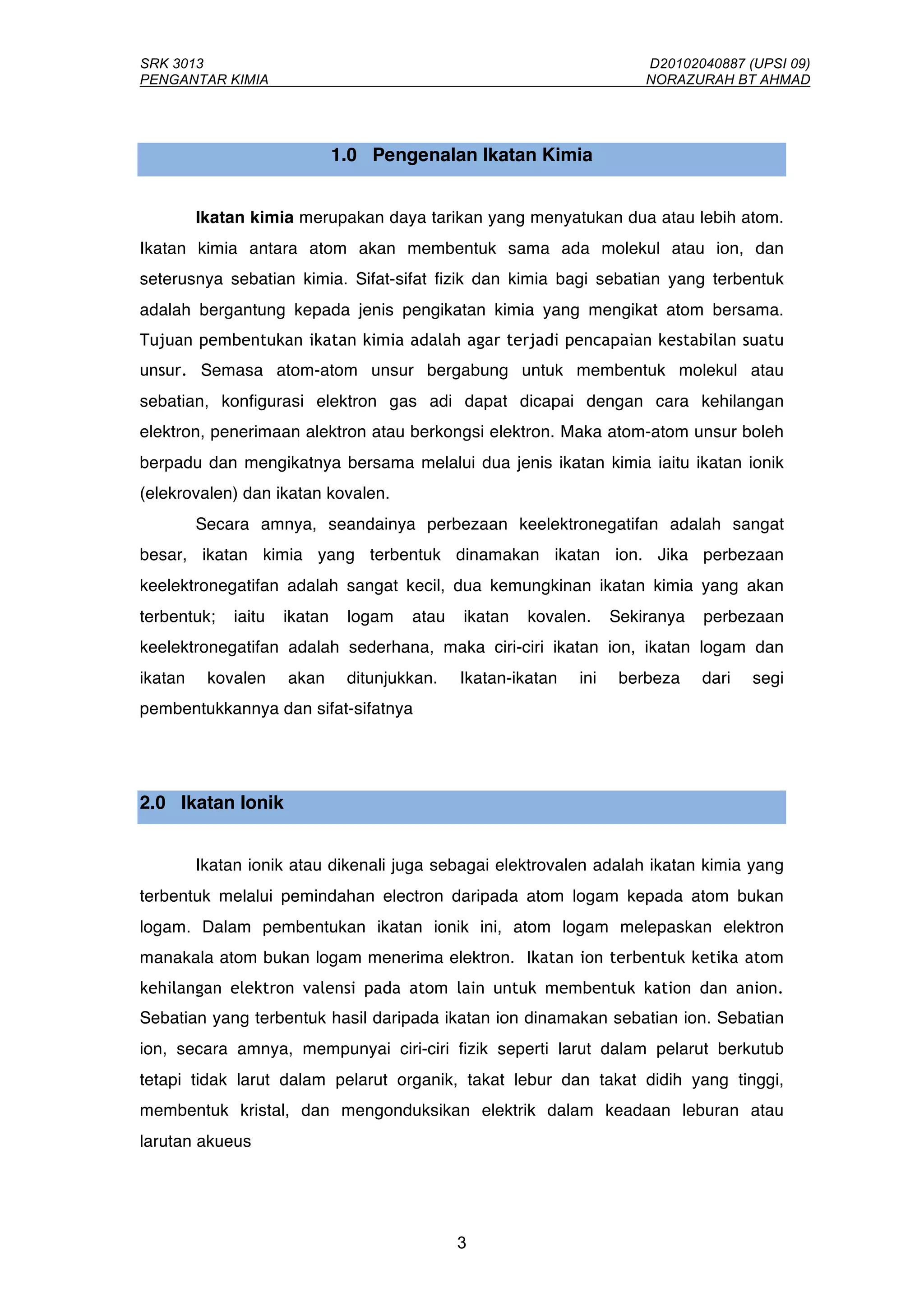 Perbezaan sebatian ionik dan kovalen | PDF