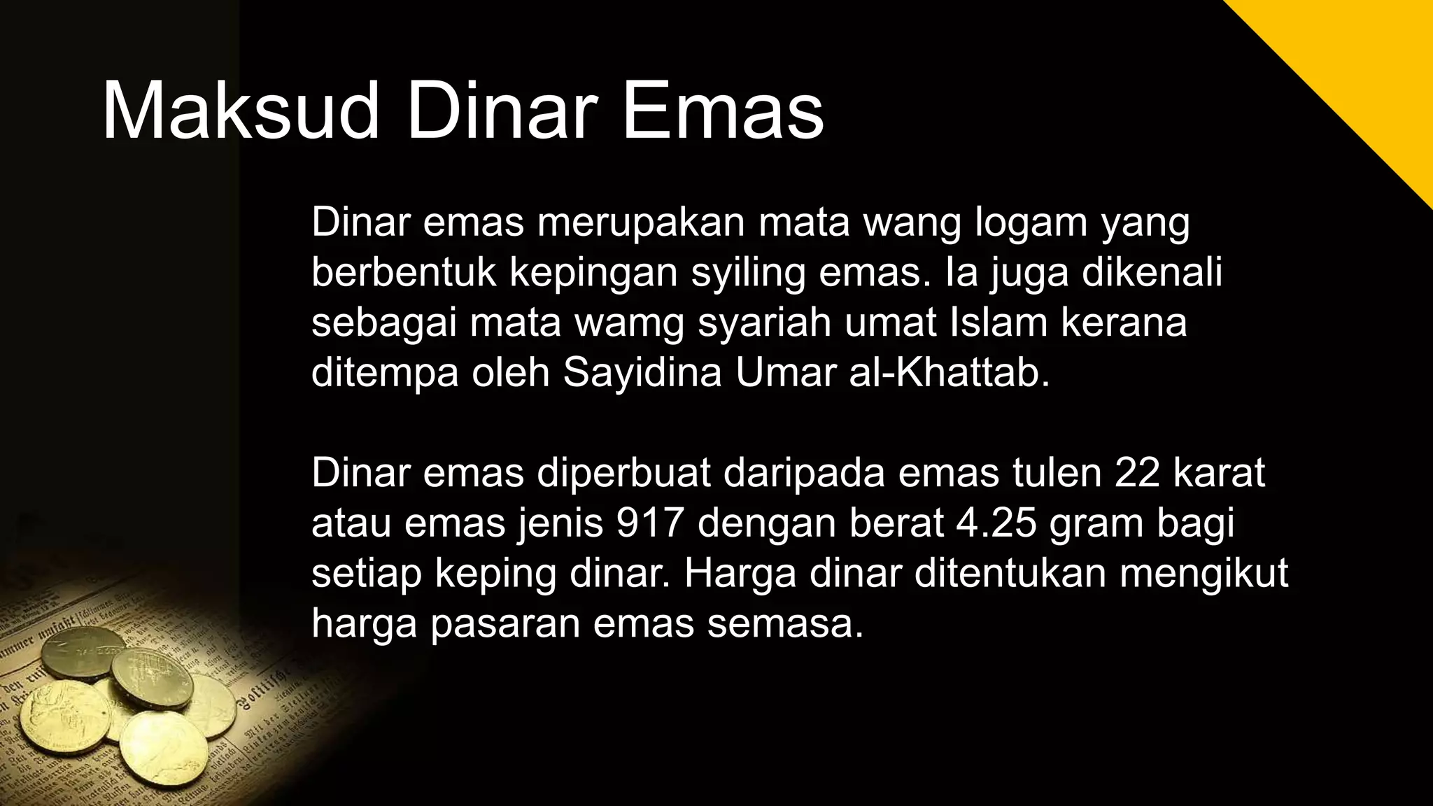 Tugasan 5 dinar emas | PPT