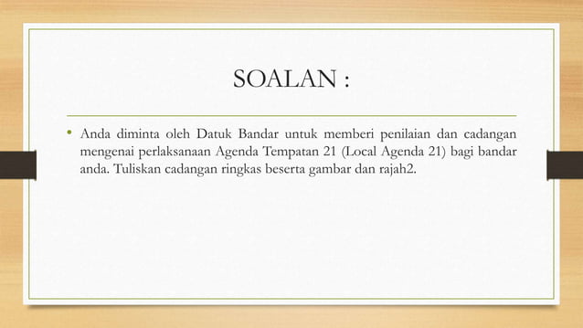 Tugasan 5 agenda 21 | PPT