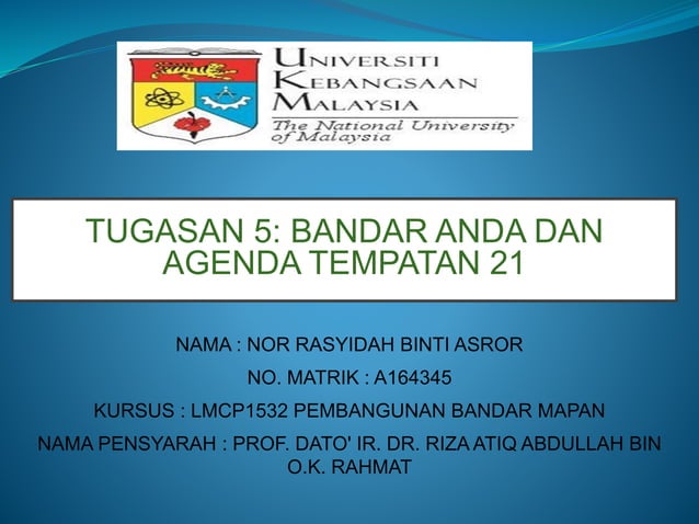 Tugasan 5 (bandar mapan) | PPTX