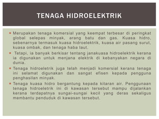 Tugasan 8 tenaga yang boleh diperbaharui (bekalan tenaga) | PPTX