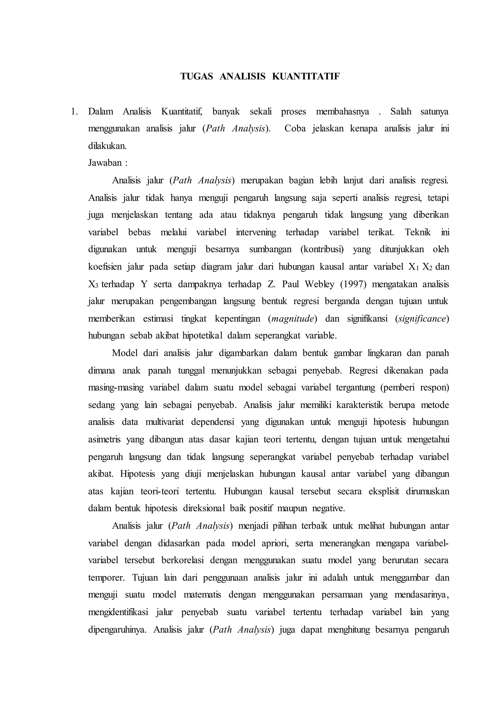 Tugas analisa kuantitatif | DOCX