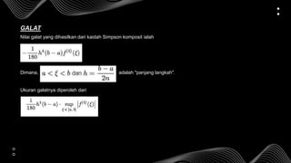 TUGAS ANALISA NUMERIK TENTANG KAIDAH SIMPSON | PPTX