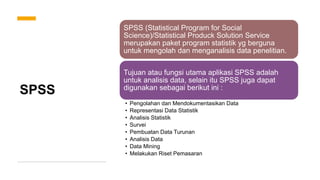 TUGAS ANALISIS DATA menggunakan alat bantu SPSS | PPTX