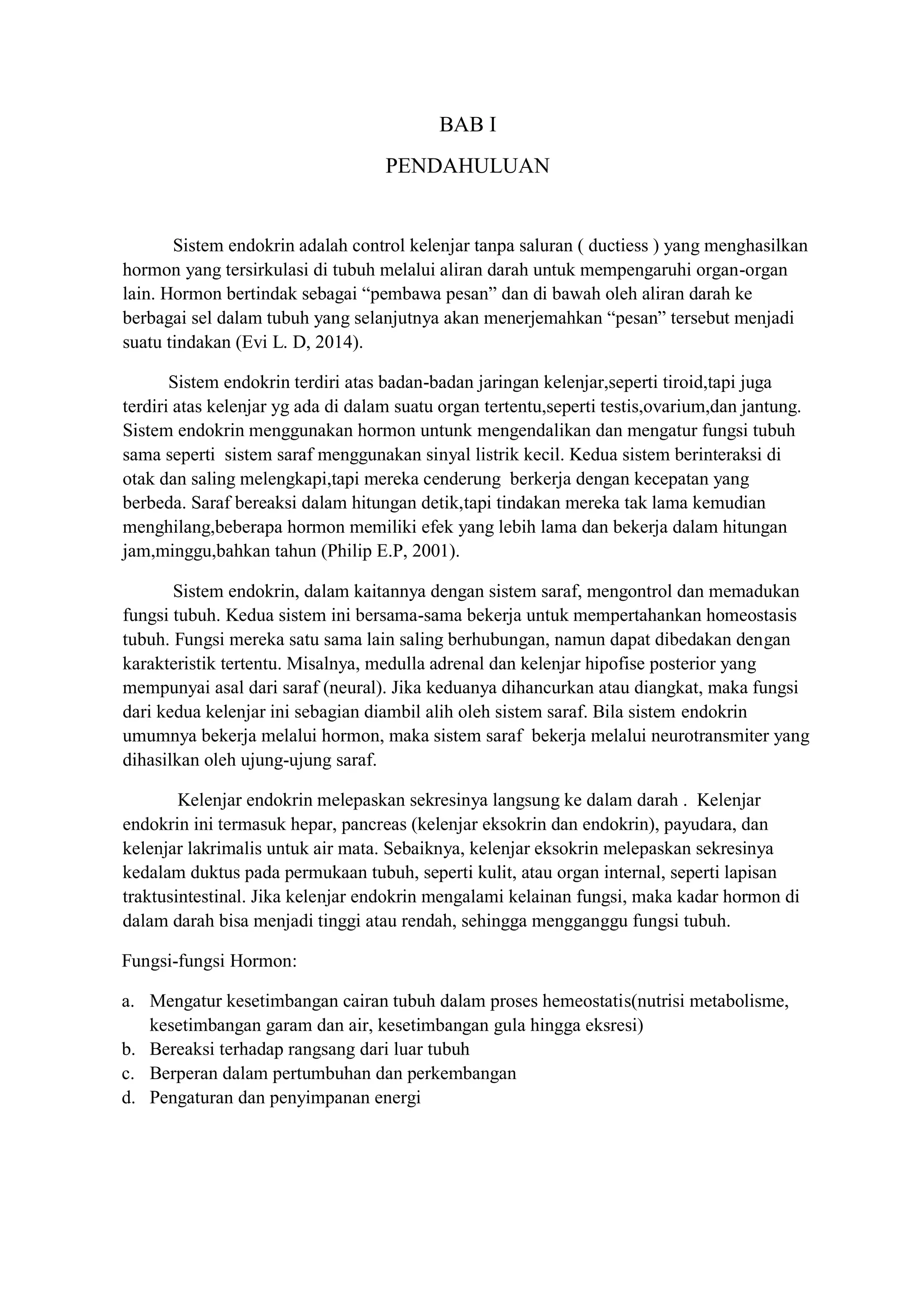 ANATOMI FISIOLOGI MANUSIA (SISTEM ENDOKRIN) | PDF