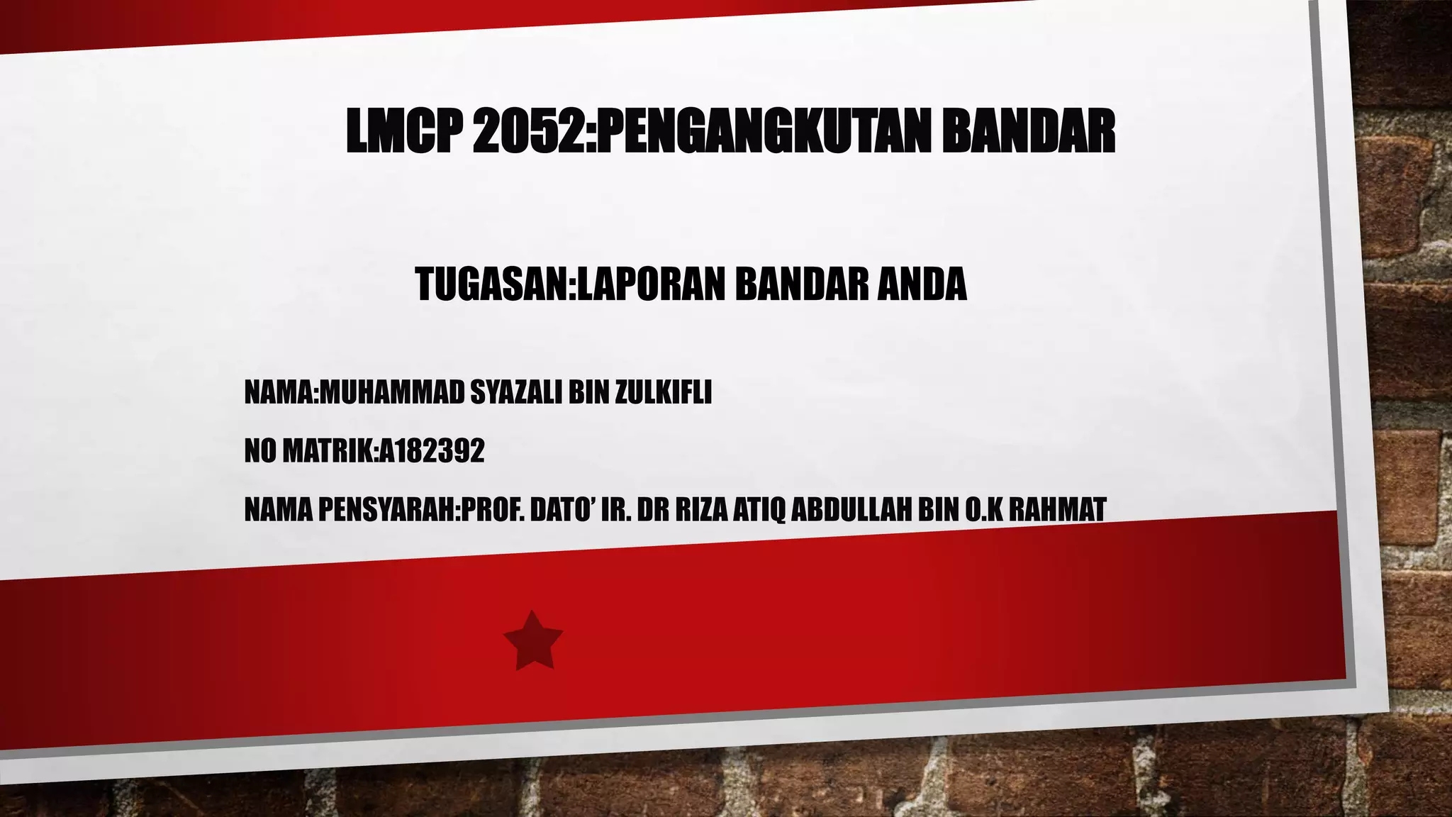 Tugasan bandar anda | PPTX