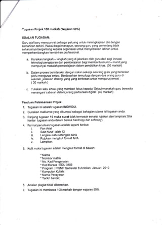 Tugasan edu sem 8 | PDF