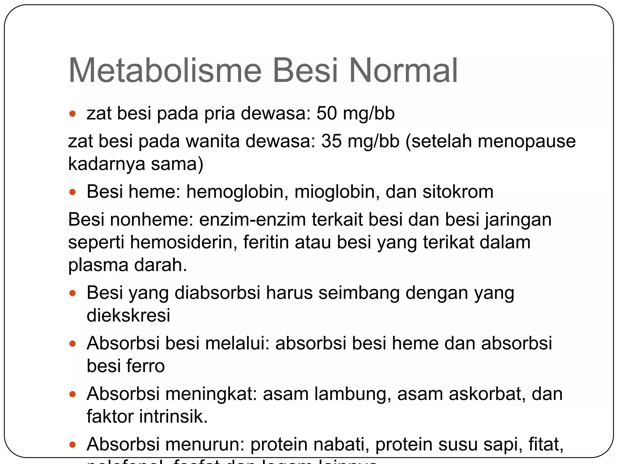 patofisiologi anemia defisiensi besi | PPTX